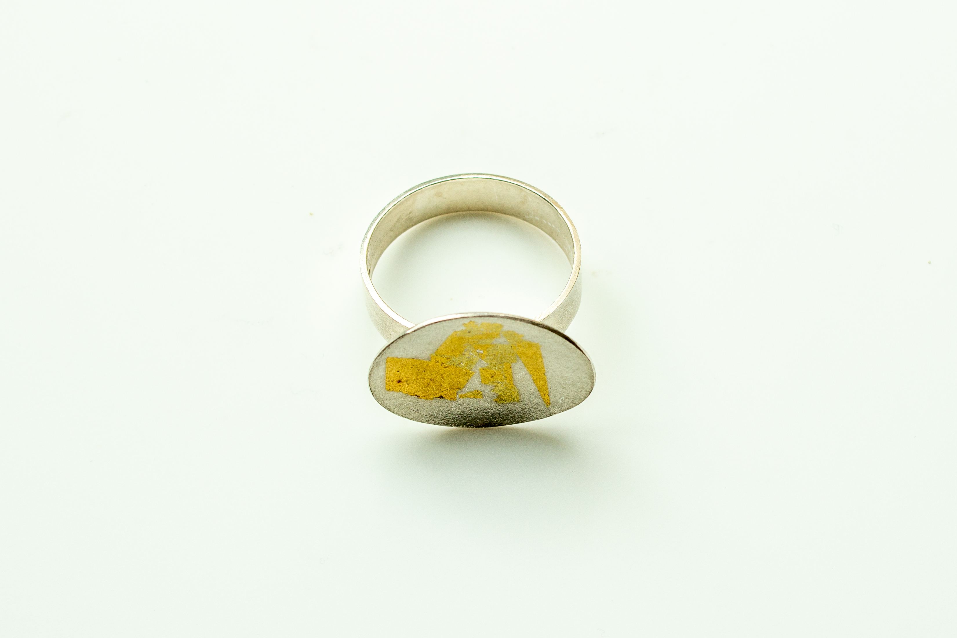 Silver ring with Keum-boo – Marcusa Design